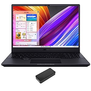 ASUS ProArt Studiobook H7600ZX Home & Business Laptop (Intel i7-12700H 14-Core, 32GB DDR5 4800MHz RAM, 2X 1TB SSD, GeForce RTX 3080 Ti, 16.0" 60Hz 4K (3840x2400), Win 11 Home) with USB-C Dock