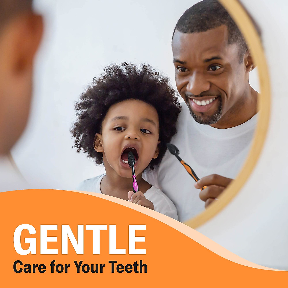 Charcoal Toothbrushes with Covers - Deepest Clean Black Charcoal Soft Bristle Toothbrush - Multi Colored Individually Wrapped Disposable Tooth Brush for Travel, Kids, Family, Dental Care (12 Pack)