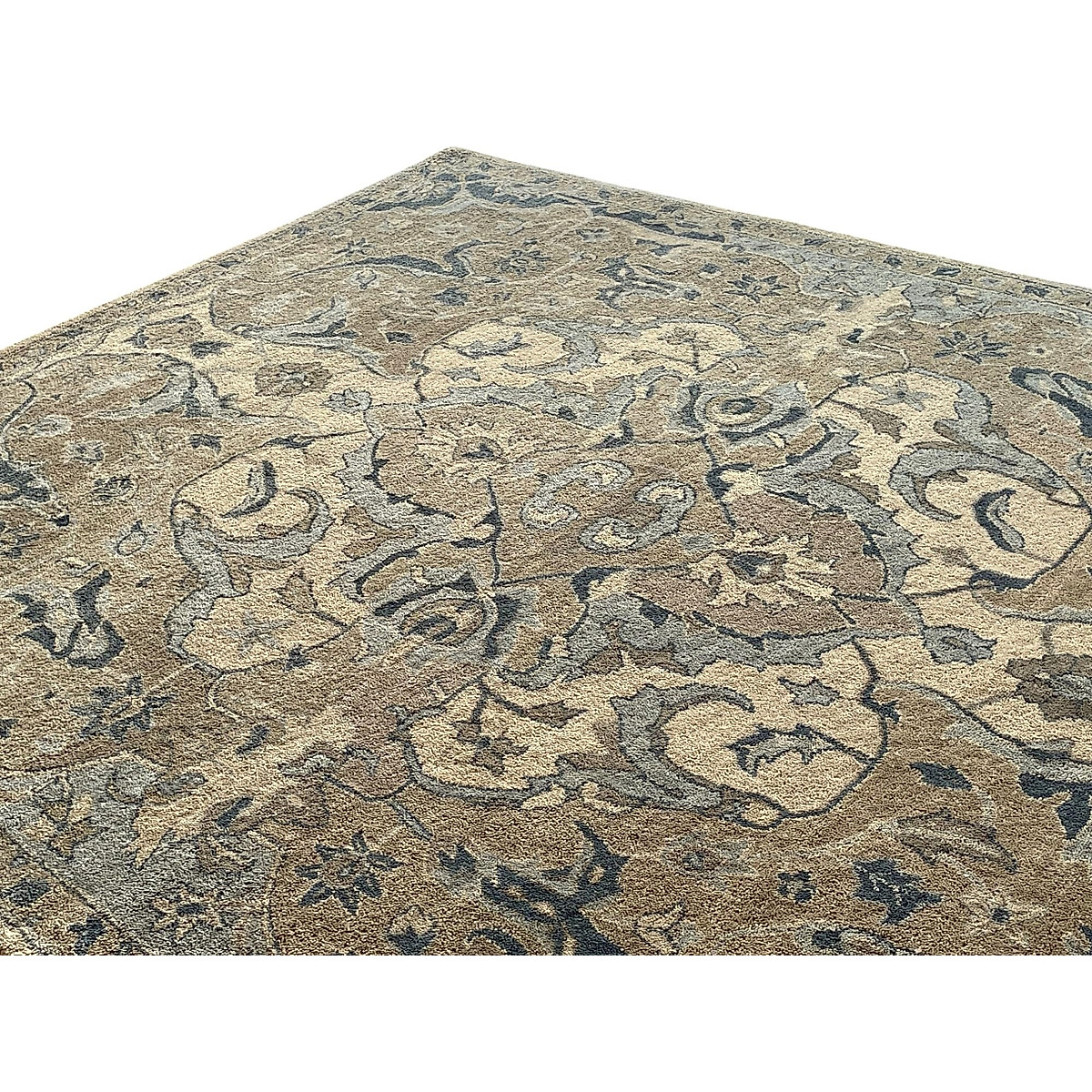 Natural Weave Pb Rug Hand Tuffted Nolan Style Traditional Wool Area Rugs Suitable for Living Room, Bedroom, Dining Room | 100% Wool | 100% Cotton Backing (8 x 10 FT)