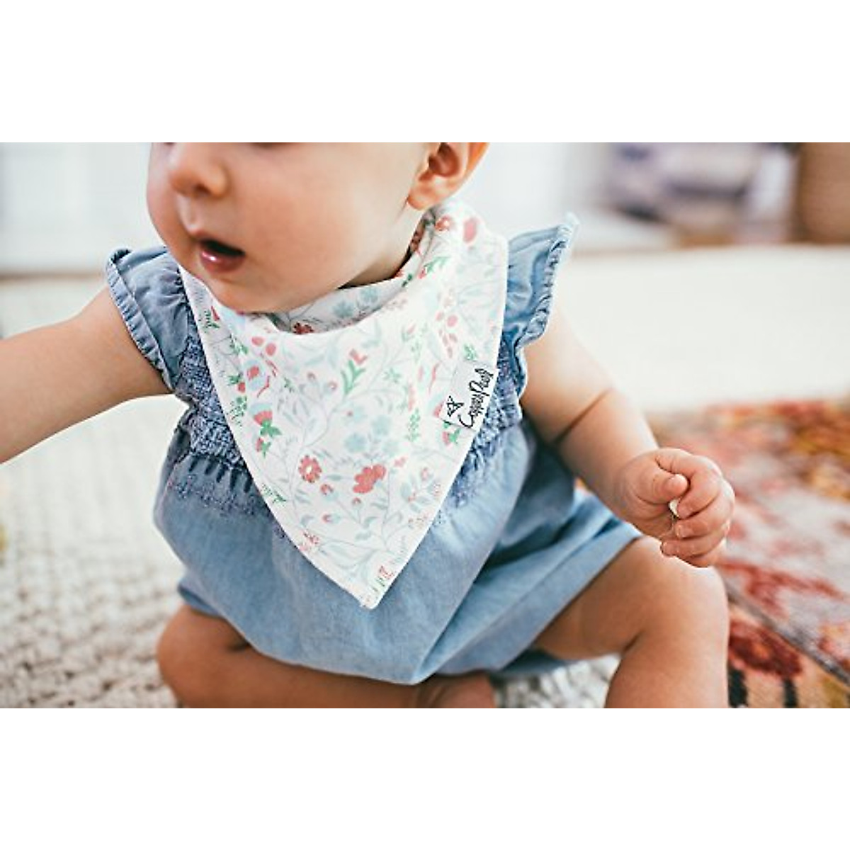 Copper Pearl Baby Bandana Drool Bibs for Drooling and Teething 4 Pack Gift Set “Claire Set
