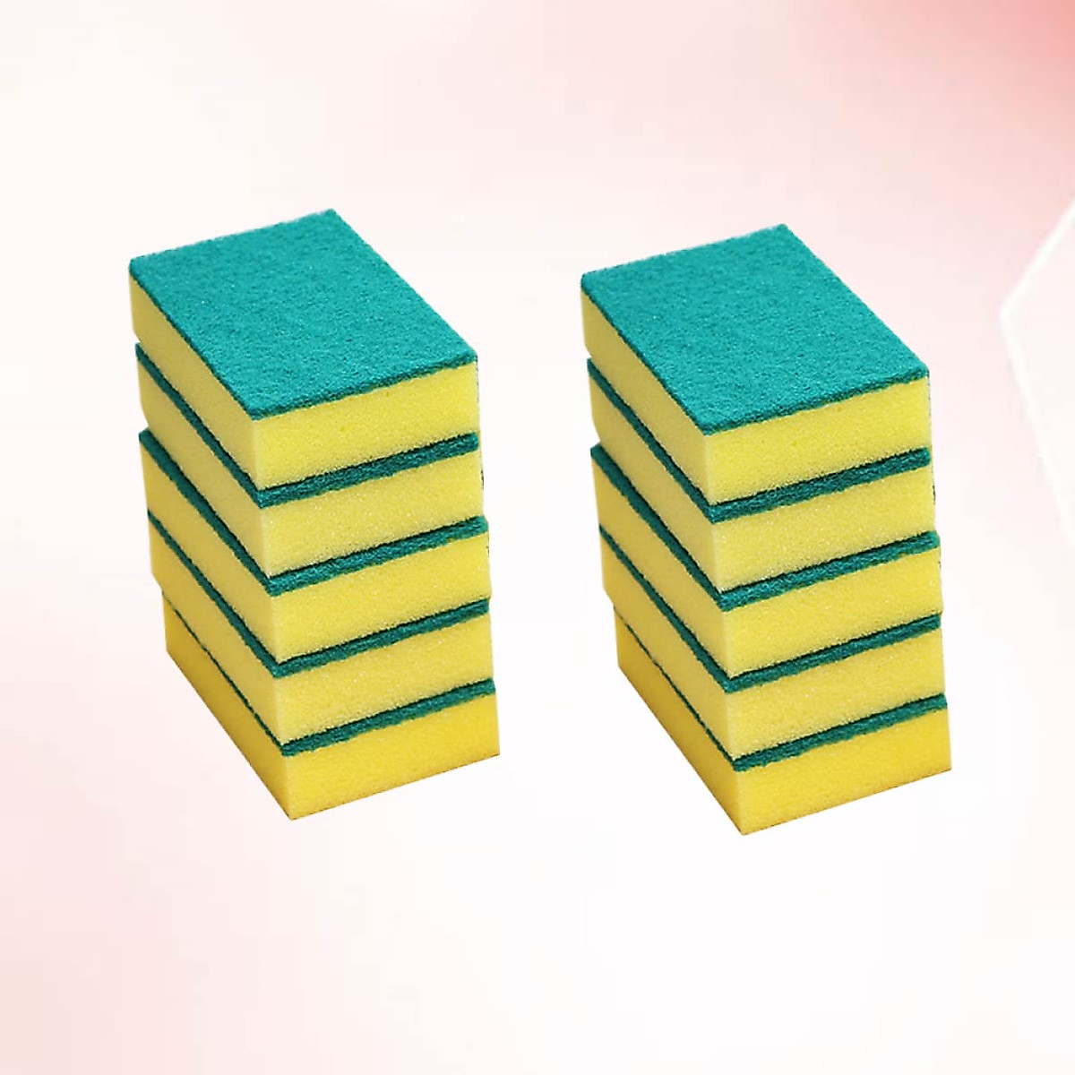 Cabilock Multifunctional Cleaning Sponges Set Scouring Pads for Kitchen Bathroom 10pcs/box