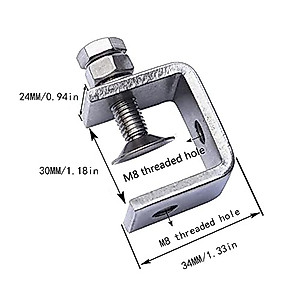 luluxing 4Pcs 304 Stainless Steel C Clamp Tiger Clamp Woodworking Clamp Heavy Duty C-clamp With Wide Jaw Openings