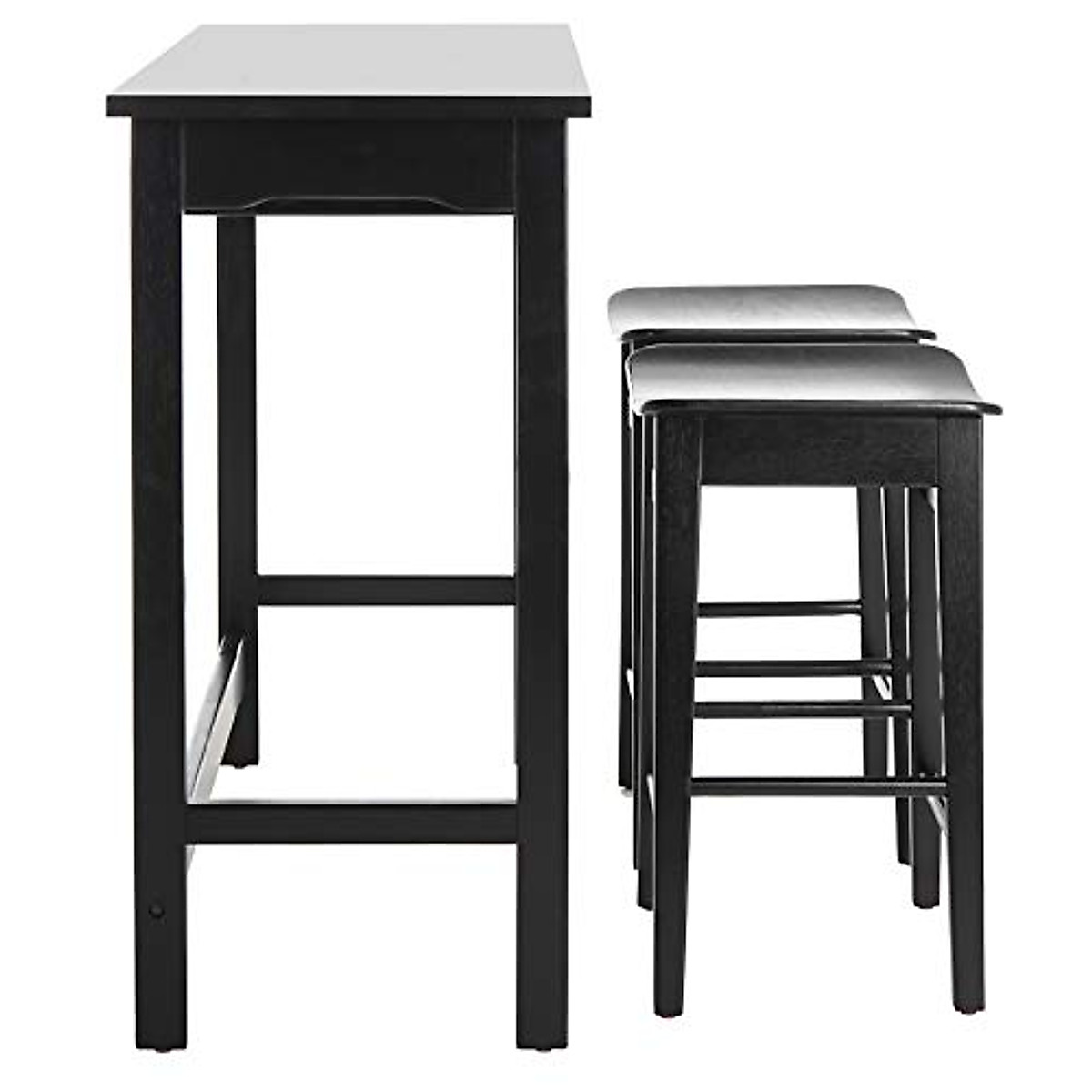 Safavieh Home Collection Colbie Black Storage Rack 3-Piece Pub Set