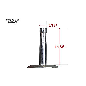 Shepherd Hardware 9418 2-Inch Office Chair Caster, Twin Wheel, 5/16-Inch Stem Diameter, 75-lb Load Capacity, 2-Pack, Black