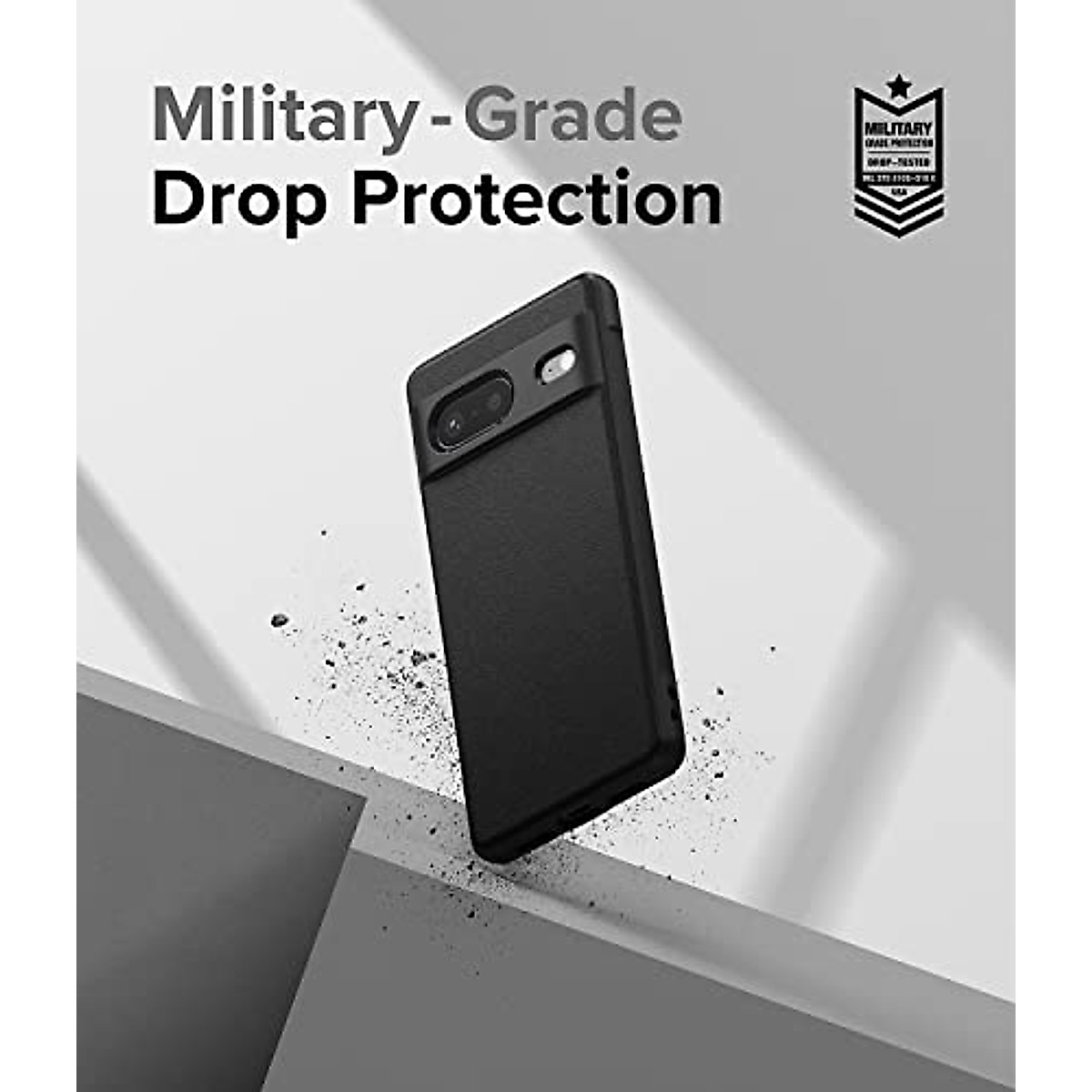 Ringke Onyx [Anti-Fingerprint Technology] Compatible with Google Pixel 7 Case 5G, Shockproof Rugged Heavy Duty Non-Slip Flexible Smudge Proof Cover - Black