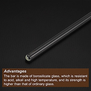 MECCANIXITY 3.3 Borosilicate Glass Stick 11.81" Length 6mm Dia Stir Rod Mixing Tools with Both Ends Round for Lab Kitchen Science 10Pcs