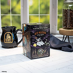 Bones Coffee Company Ruff Weather Flavored Coffee Bones Cups Oatmeal Creampie Flavor | 12ct Single-Serve Coffee Pods | Keurig Coffee Pod From Disney Tim Burton's The Nightmare Before Christmas