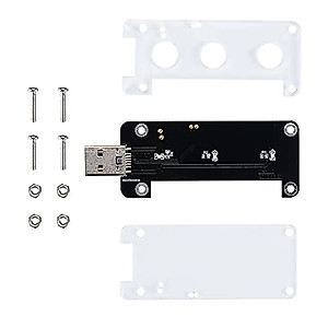 GeeekPi USB Dongle Expansion Board with Case for Raspberry Pi Zero/Zero W/Zero 2/Zero W 2, Both Front & Back Side Can Be Inserted