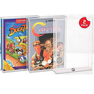 Acrylic Video Game Box Storage Case for Nintendo NES Video Game Box - 4MM Thick, Anti-Dust, Anti-UV, and Acid-Free Clear NES Holder, Video Game Covers by EVORETRO (Pack of 2)