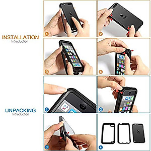 IDweel Fullbody Case for TCL REVVL 4,T-Mobile REVVL 4 Case, Hybrid Built-in Screen Protector TPU Shock Absorption Shatter-Resistant Bumper + Clear PC Back Anti-Drop Cover, Clear/Black Bumper