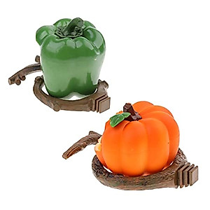 homozy 2 x Pumpkin and Pepper Shape Food & Water Bird Cup, Plastic Feeding Dish Feeder for Parrot Macaw African Greys Budgies Parakeet Cockatiels