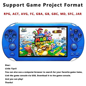 songlan-'A3' Classic 4.3" Portable Dual Joystick Handheld Game Console 10500+ Free Games 8GB Multifunctional Rechargeable Video Game Console Video Audio/Video/Music/E-Book/Picture/Recording