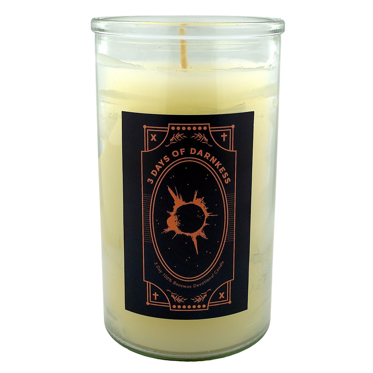 3 Days of Darkness Vigil Candle with preparation instructions | 72-hour candle | Pure 100% Beeswax candle | Votive Candle in Glass for Safety | Catholic Spirituality Candle | Made in the USA