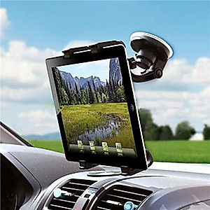 Car Mount Tablet Holder Windshield Swivel Cradle Window Dock Stand Strong Suction Multi-Angle Rotation for Microsoft Surface Go (10") - Microsoft Surface Pro