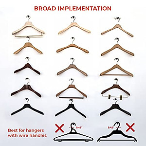 Muazida 50 Pcs Clothes Hanger Connector Hooks, Hanger Hooks Space Saver for Wooden Hangers, Cascading Hangers Space Saving Organizer for Heavy Duty Clothes (White)
