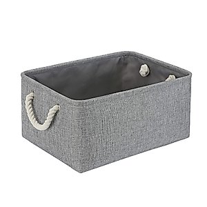 Foldable Storage Baskets for Organizing Sturdy Fabric Storage Bins for Shelves Storage Box with Handles for Home as Toy Clothes Storage (Gray 1PCS)