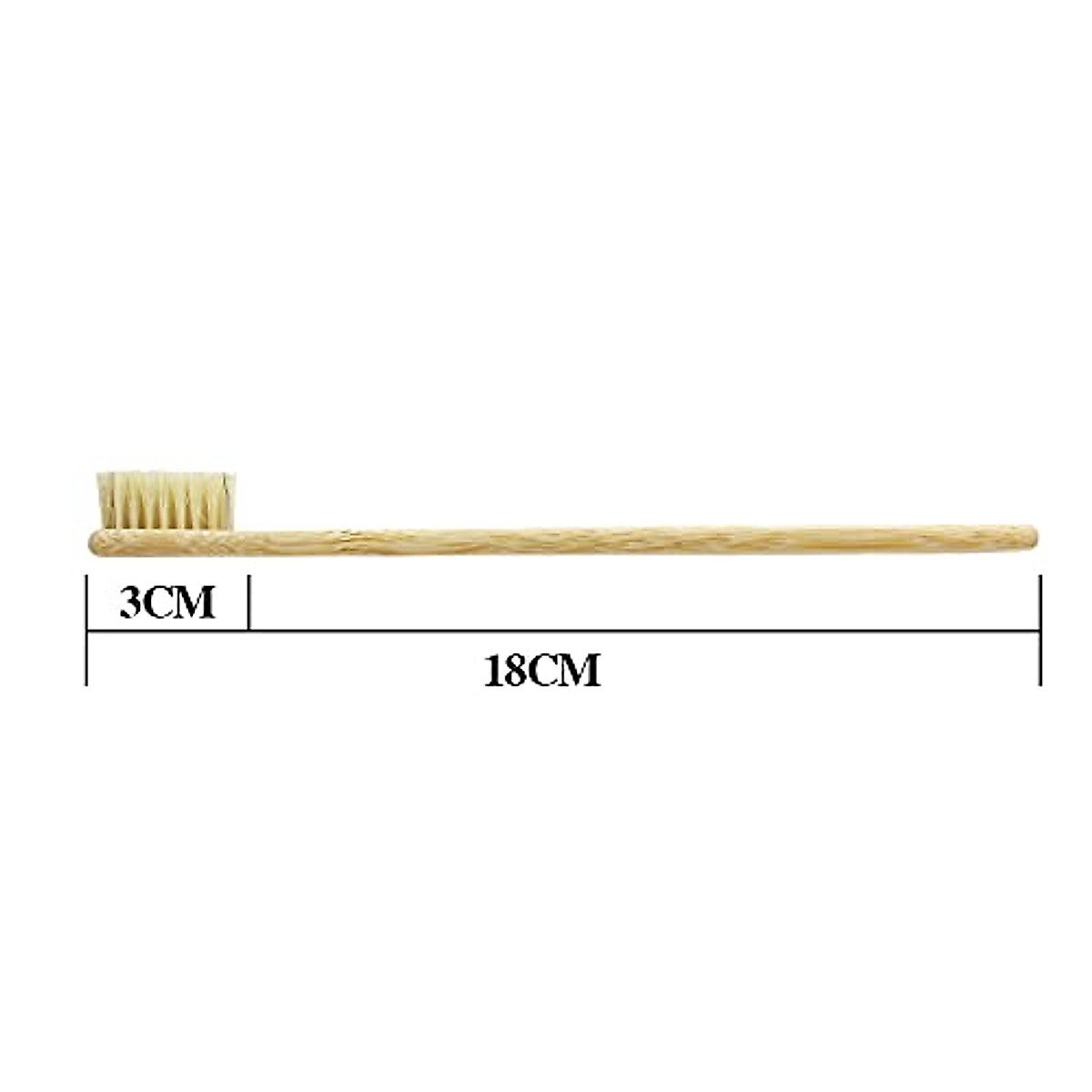 N-amboo Boar Bristles Natural Bamboo Toothbrush Eco-Friendly Biodegradable Zero Waste Pack of 12