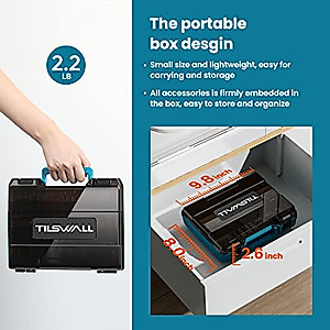 Tilswall Rotary Tool Accessories Kit 420pcs, 1/8", 3/32" and 1/16" Collets Shank Electric Grinder, Universal Fitment with Carrying Case for Cutting, Grinding, Sanding, Drilling, and Polishing