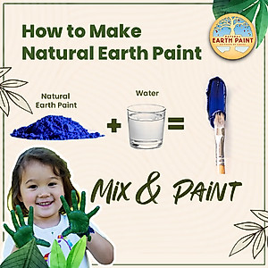 The Natural Earth Paint Kit | Non- Toxic | Made for Kids | Vegan | 6 Bright Colors | All Ages