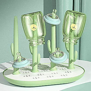 Happiddler Baby Bottle Drying Rack, Large Capacity Bottle Dyer Holder for Baby Bottles Nipples Cups Pump Parts and Accessories (Green)