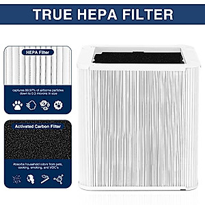 211+ Replacement Filter Compatible with Blueair Blue Pure 211+ Air Cleaner Purifier, Foldable Particle and Activated Carbon Replacement Filter