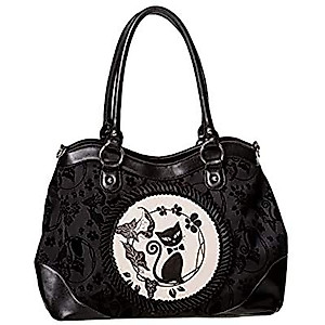 Lost Queen Women's Purse Handbag Shoulder Bag | Gothic Dark Goth Victorian (Call of the Phoenix Black)