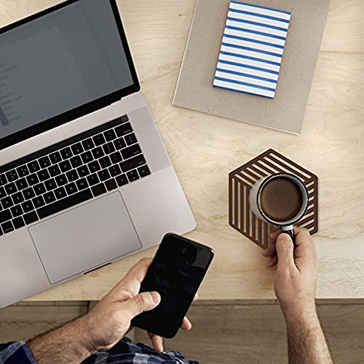 Silicone Pot Holder Trivet Mats, KUFUNG Heat Resistant Table Dish Drying Mat, Hot Pads Spoon Rest, Non Slip, Flexible, Durable, Dishwasher Safe (Mixed Color, S-3Pcs)