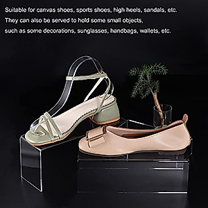 uxcell Shoes Display Stand Rack, 220x80x85mm Acrylic Storage Shelf Holder Clear