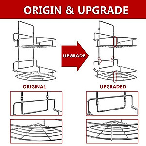 Vdomus Strong Shower Caddy 2 Tier Bathroom Corner Shelf Organizer Polished Chrome - No Drilling Needed Shower Shelves Wall Mounted for Bathroom shower Accessories Shower Stand