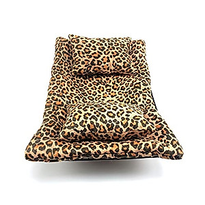 GooWell Bearded Dragon Hammock Lizard Hammock Reptile Bed with Pillow Lizard Habitat Soft and Warm Small Animal Sleeping Bag Set