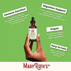 Probiotics for Women Men & Kids | USDA Organic Probiotics for Digestive Health | Acidophilus Probiotic | Gut Health & Immune Support Supplement | Vegan | Non-GMO | Gluten Free | 4 Fl Oz