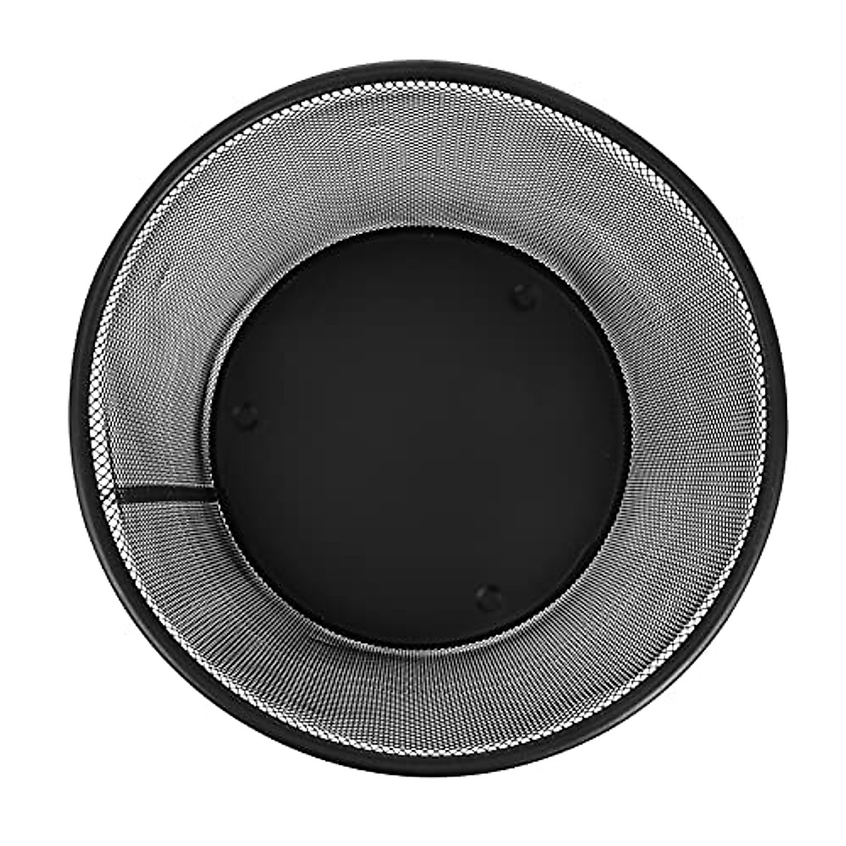 NUOBESTY Black Waste Basket 1pc Mesh Wastebasket Iron Wire Garbage Trash CanWaste Paper Trash Can, Waste Basket, Paper Basket, for Office Home Bedroom Office Toilet Kitchen Round Mesh Waste Bin