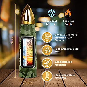 RHONGE Gifts For Husband, Husbands Bullet Tumbler 17 Oz, Camo Gifts Bullet Tumbler For Him From Wife, Birthday Valentine's Day Anniversary Present, Best Husband Ever Cup