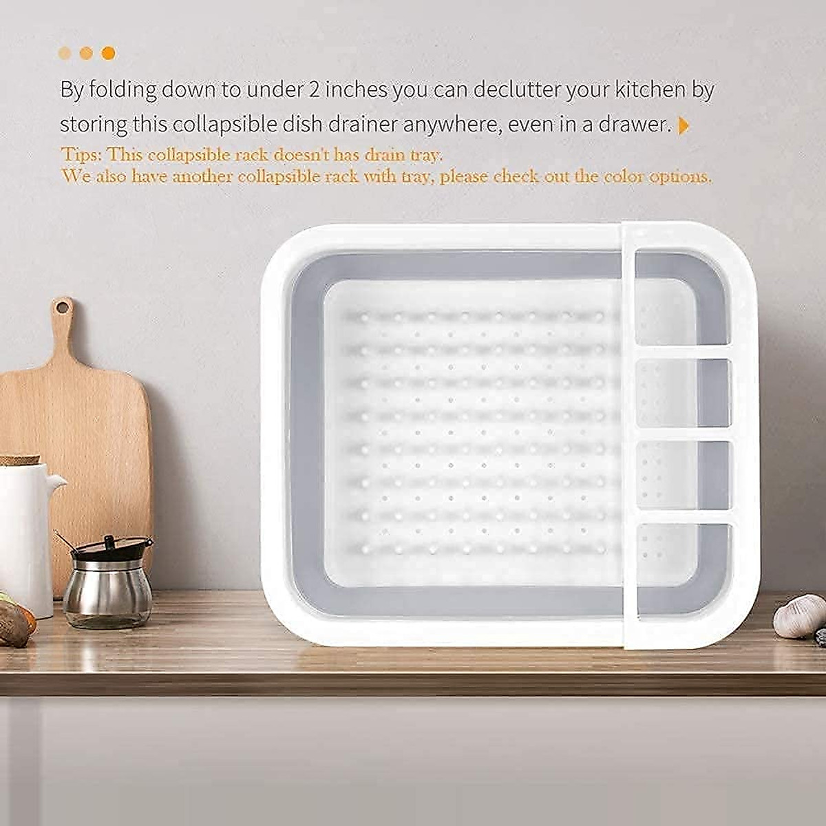 Plate Rack Dish Drainer Rack Collapsible Racks Space Saving Folding and Cutlery Drainer for Kitchen Easy Storage Bpa-Free Cutlery Pan Plate Holder