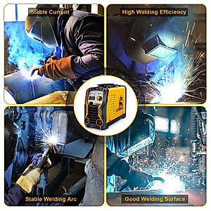 WEGOODLDER 110/220V Mini MMA Welder 250Amp ARC Stick Welding Machine IGBT Digital Display LCD Dual Voltage Welder with Electrode Holder Work Clamp Input Power Adapter Cable