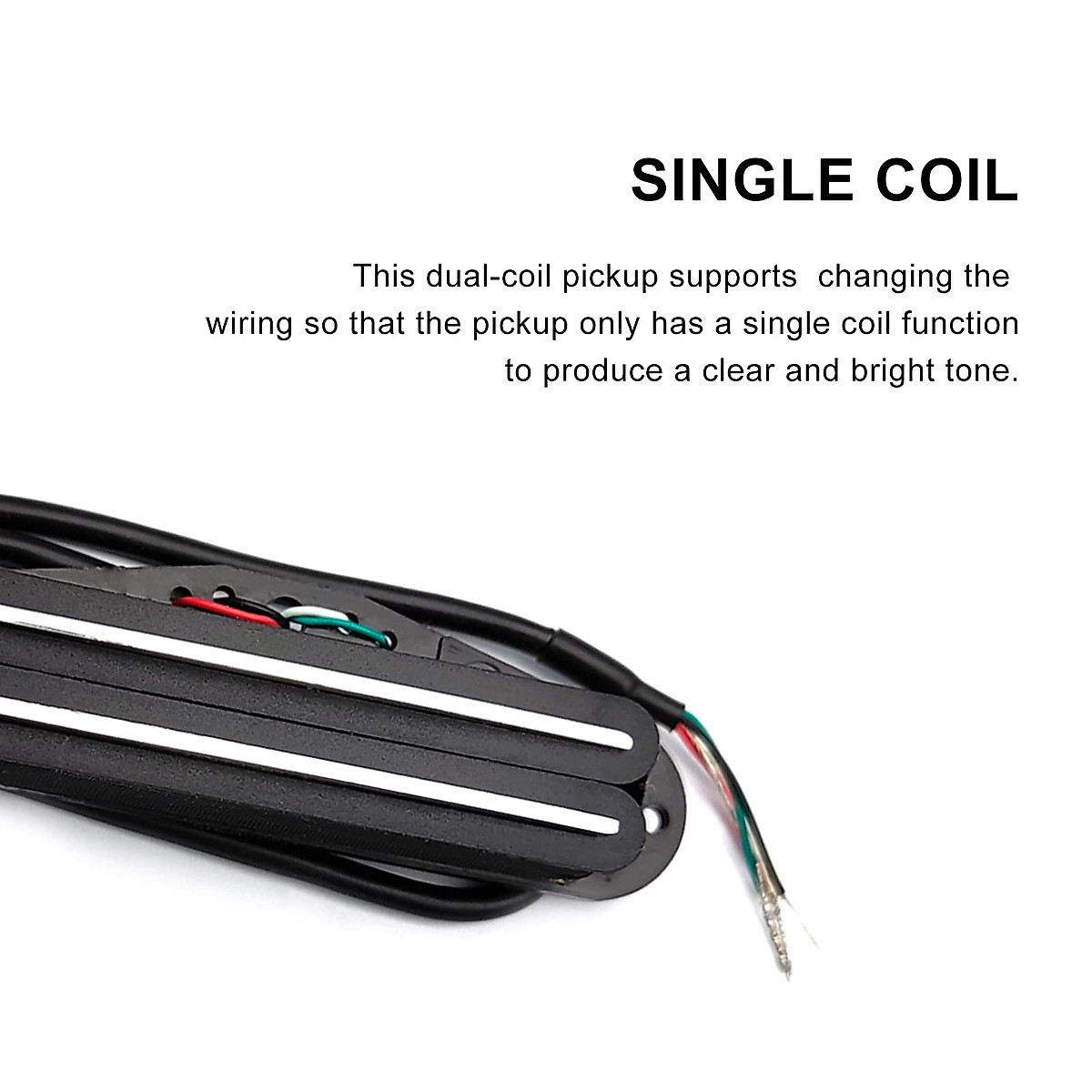 SAPHUE Dual Humbucker Single-Coil-Sized Guitar Humbucker Pickup Fit Fender Strat Squier Tele Electric Guitar (Black)