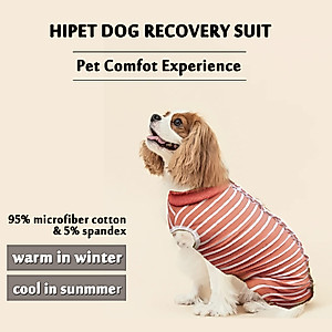 Hipet Dog Onesie Dog Surgery Recovery Suit for Male Female Surgical Suit for Spay and Neuter E-Collar & Cone Alternative Anti-Biting Lick Wound
