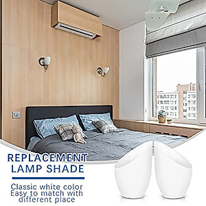 8 Pieces Plastic Lamp Shade Replacement White Lamp Shade 1.65 Inch Floor Lamp Light Covers Ceiling Fan Globe Replacement for Bedroom Living Room Floor Lamp Ceiling Fan Light Covers