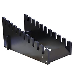 Jeracino Tile Sample Display Stand, 10-tier Plate Display Tile Sample Storage Rack, Wooden Floor Sample Holder and Standing Slotted Flooring Display Shelf in Exhibition Halls (23.2*11*12.2in)