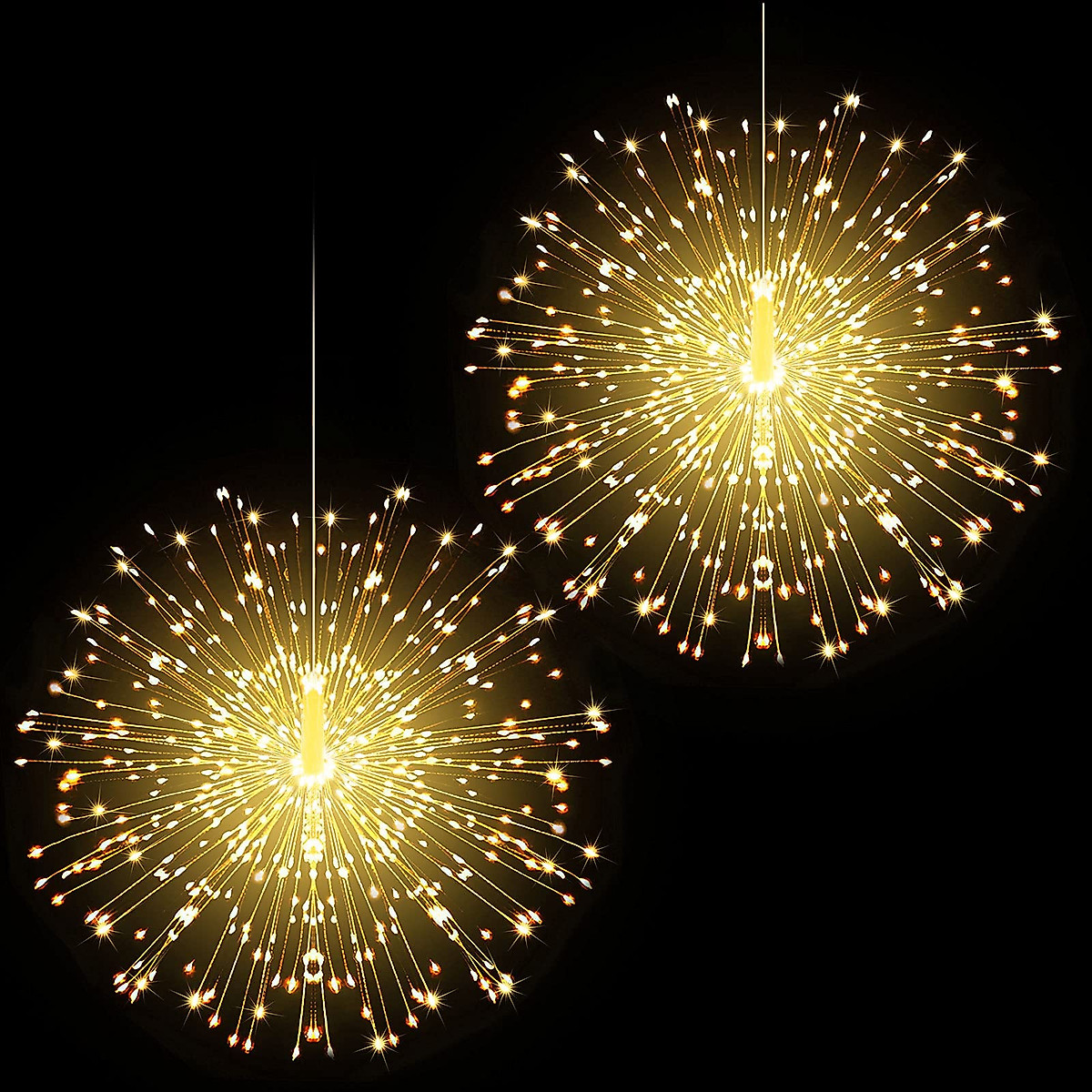 LetsFunny Fairy Christmas String Lights Wire Lights, 225 LED DIY 8 Modes Dimmable Lights with Remote Control, Decorative Hanging Starburst Lights Christmas Indoor Outdoor Decoration