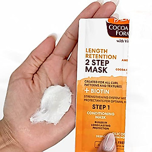Palmer's Cocoa Butter & Biotin Length Retention 2-Step Hair Mask, 1 Ounce