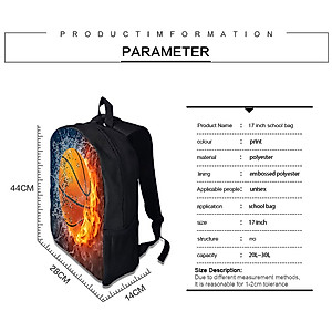 ANYFOCUS Students Backpack,17" Bookbag 3D Airplane Print for Age 6-15 Years Old Teen Girls Boys Kids