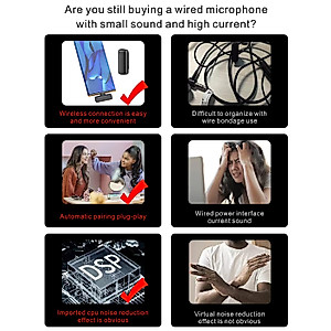 Wireless-Lavalier-Microphone Charging-Case for iPhone - ipad YouTube TikTok Podcast Video Recording Conference Vlogging Church Interview Teaching 2 in 1 Plug-Play Mic