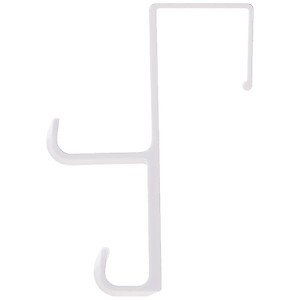iDesign Over the Door, Organizer Hook for Coats, Hats, Robes, Towels - Double Hook, White