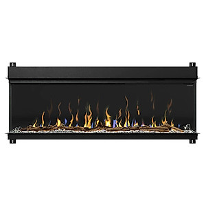 Dimplex IgniteXL Bold 60-in Built-in Linear Modern Electric Fireplace with Multiple Display Options, Multi-Colored Flames | with Crystals and Driftwood Logset, Model: XLF6017-XD