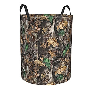 Cold Tree Camouflage Circular Laundry Hamper Print Hamper Freestanding Laundry Basket Collapsible Laundry Hamper 2 Sizes S/M