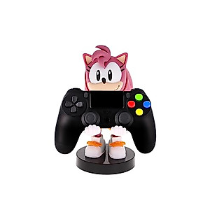 Exquisite Gaming: SEGA: Amy Rose - Original Mobile Phone & Gaming Controller Holder, Device Stand, Cable Guys, Sonic the Hedgehog Licensed Figure