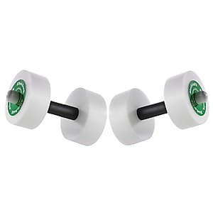 THERABAND Water Weights, Aquatic Dumbbells for Pool Fitness, 2 Foam Weights with Padded Grip for Water Aerobics, Therapy, Workouts, Pool Exercise Equipment, Aqua Training, Green, Medium, Intermediate