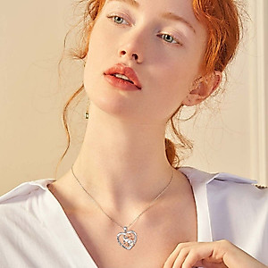 HOOHWE Axolotl Gifts 925 Sterling Silver Axolotl Pendant Necklace Heart Axolotl Jewelry for Women