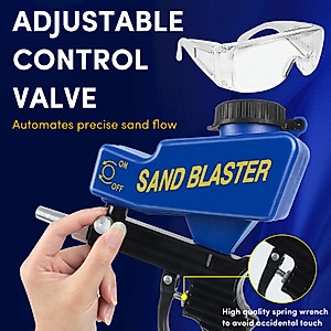 Sand Blaster Gun Kit,Portable Handy Sand Blasters,Sand Blaster Gun kit for air Compressor, for Cleaning Rust, Dirt, Paint, & Glass Etching DIY Projects.